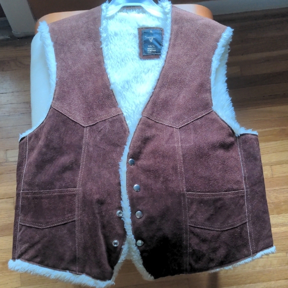 Longhorn | Jackets & Coats | Mens Suede Cowboy Vest Xl Western Wear ...